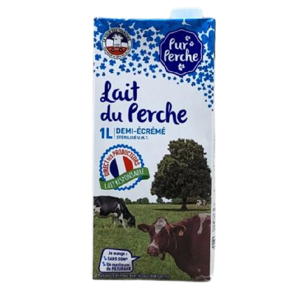 Lait 1/2 écrémé Pur Perche en brick de 1 litre – André Claude